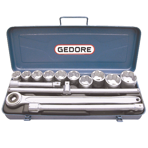 SOCKET SET 3/4"D 14 PCS GED - BI-HEX 22-50MM | Fowkes Bros