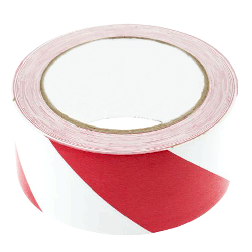TAPE FLOOR MARKING 50MMX33M RED/WHI - RED/WHITE. 400G | Fowkes Bros