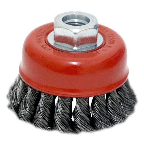 WIRE CUP BRUSH KNOT 65 X 14 X 2.0 HAWK - 0.35MM WIRE- THREAD M14 ...