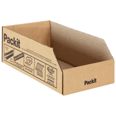 BOX CARDBOARD 150X300MM PACKIT - FLAT PACKED CARDBOARD STORAGE BIN ...