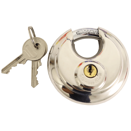PADLOCK DISC S/S 70MM K/A FB - PRICE EA (STAINLESS STEEL)-KEYED ALIKE ...