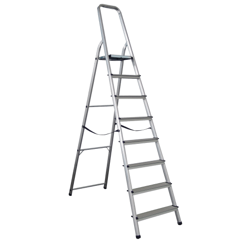 LADDER A-FRAME ALUM LD 8 STEP 2.3M - ALUMINIUM PLATFORM - MAX LOAD ...
