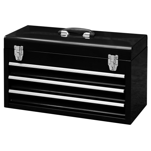 TOOL CHEST 3 DRAWER BLACK FB - L520 X W220 X H300 | Fowkes Bros
