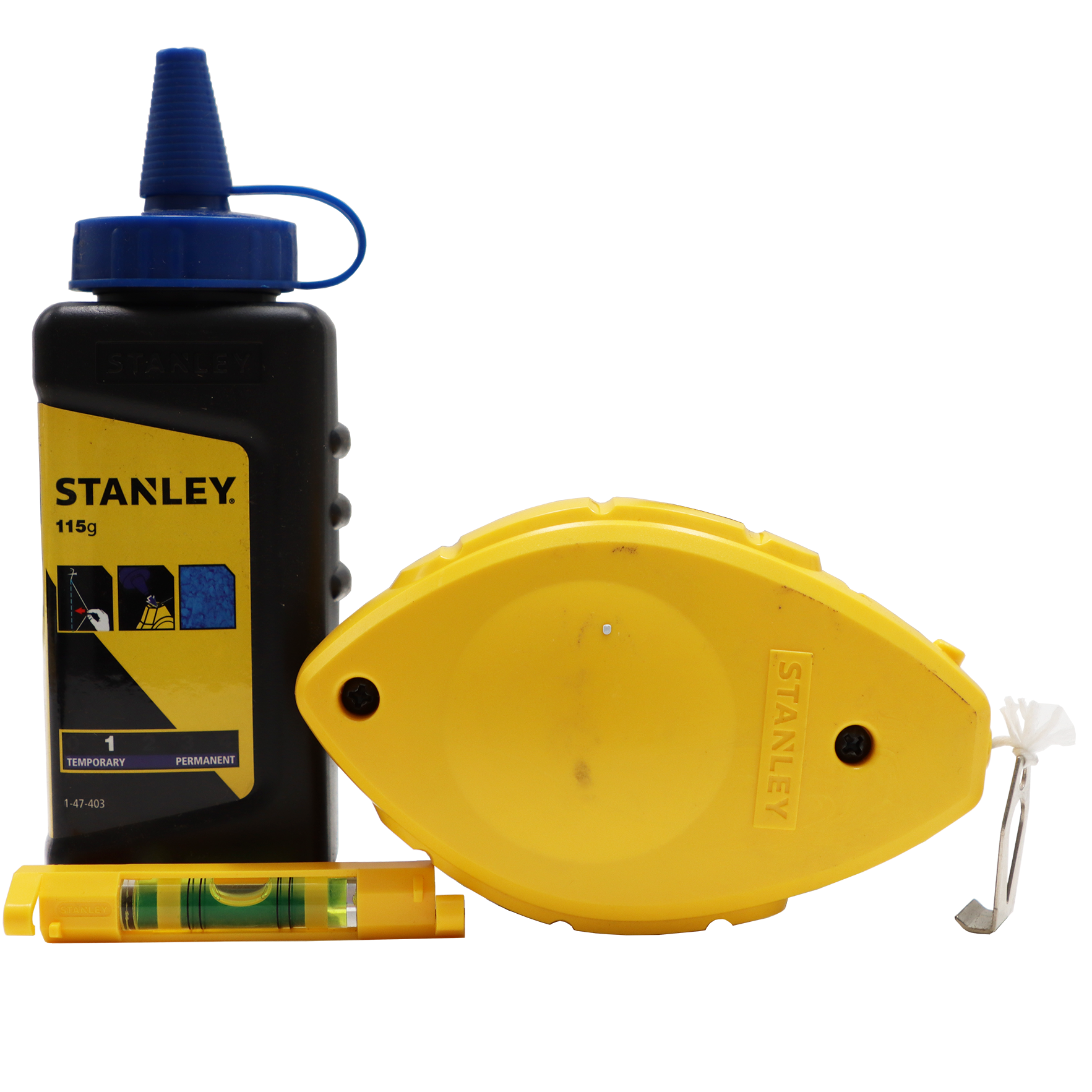 CHALK LINE 30M PLASTIC SET STAN - CHALKLINE REEL SET INCL LEVEL & CHALK ...