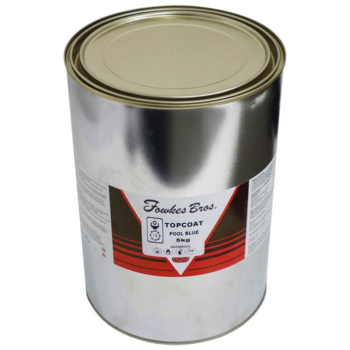 TOPCOAT POOL BLUE 5KG - ADD 1-2% MEKP - FOR GRP | Fowkes Bros