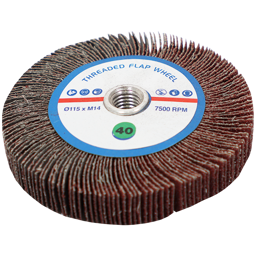 FLAP WHEEL 115 X 20MM 40G FB - M14 THREADED BORE | Fowkes Bros