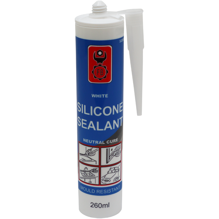 SILICONE NEUTRAL WHITE 300ML FB - NEUTRALLY CURING SILICONE | Fowkes Bros