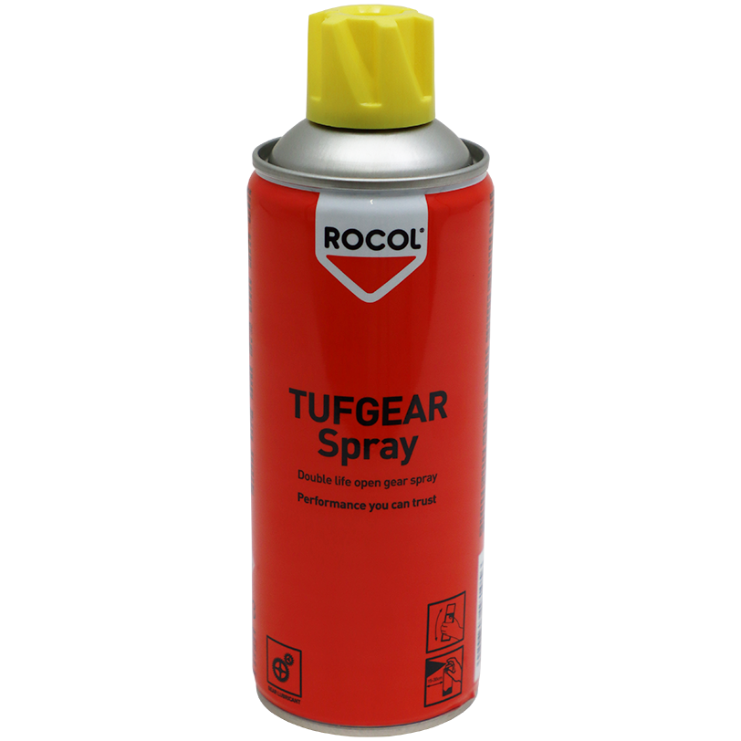 GREASE OPEN GEAR 400ML SPRAY ROCOL - TUFGEAR NON-MELT (-10°C TO 100°C ...