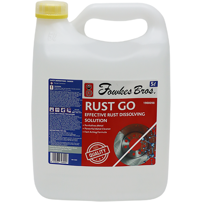 RUST REMOVER 5L FB (RUST GO) - RUST DISSOLVING SOLVENT | Fowkes Bros