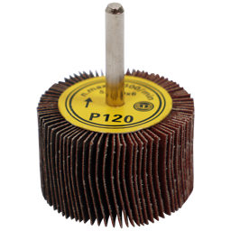 FLAP WHEEL 50 X 30MM 120G FB - MOUNTED 6MM SHANK (50MM DIA X 30MM WIDE ...