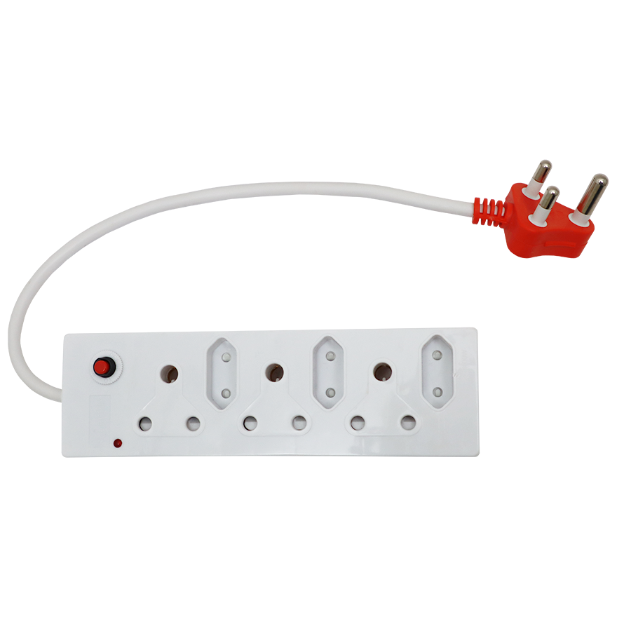 PLUG CORDED MULTI 6 WAY SURGE - 3X3PIN 3X2PIN (SURGE PROTECT) | Fowkes Bros