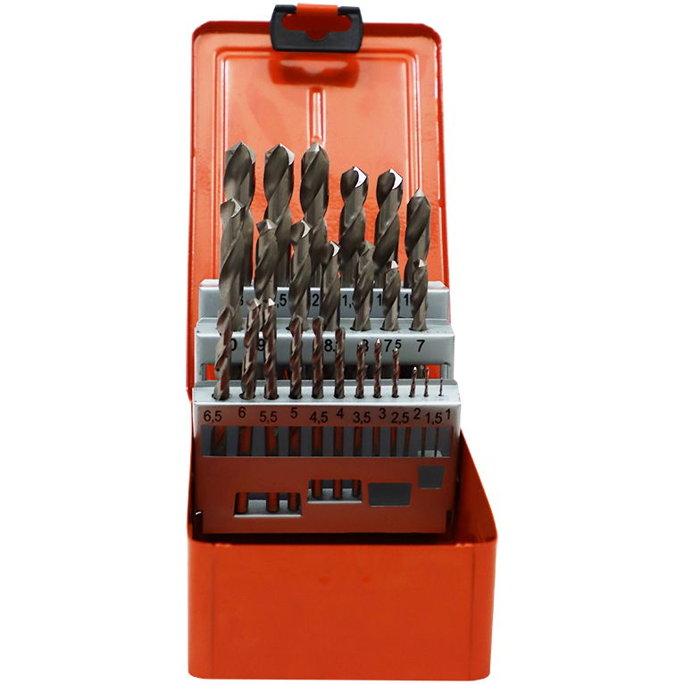 DRILL SET 25PC 1-13 SILVER FEW - FULLY GROUND (M2) - METAL BOX | Fowkes ...