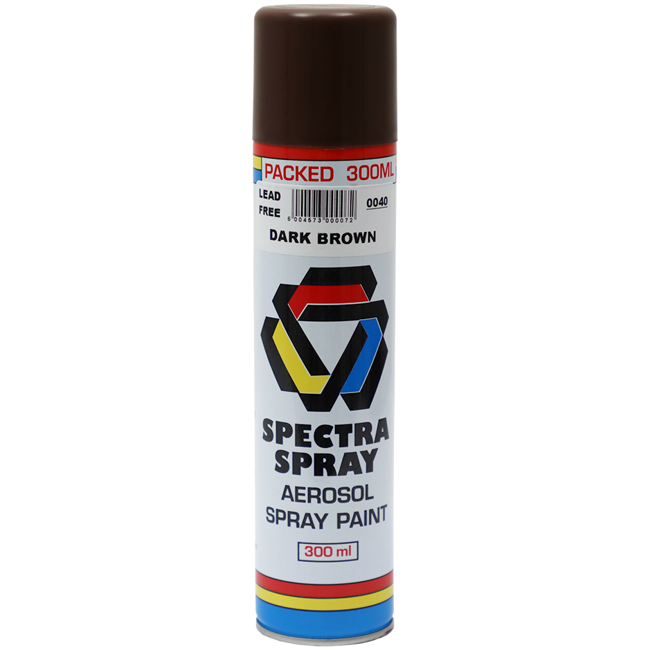 SPRAY PAINT BROWN DARK 300ML SPEC - DWS - LEAD FREE | Fowkes Bros