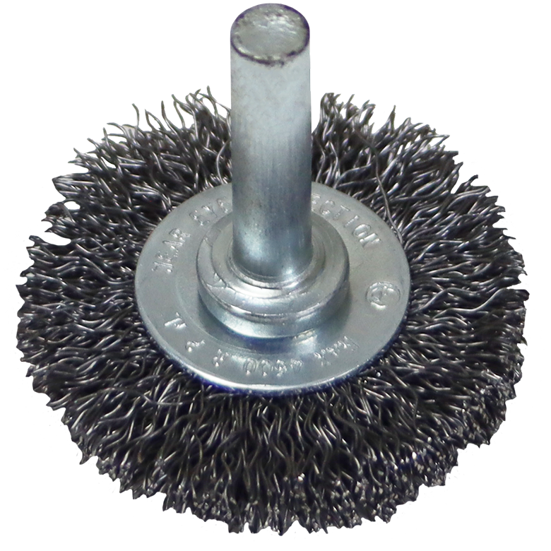 WIRE WHEEL 40 X 5MM MOUNTED HAWK - 6MM SHANK - 0.3MM WIRE | Fowkes Bros