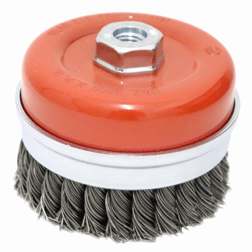 WIRE CUP BRUSH KNOT 100 X 14 X 2.0 HAWK - 0.80MM WIRE- THREAD M14 ...
