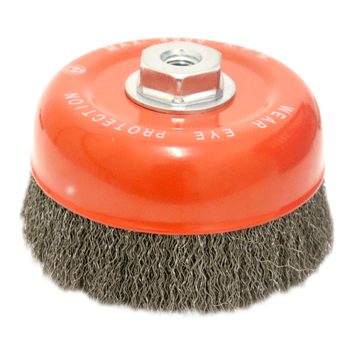 WIRE CUP BRUSH 140MM X 14 X 2.00 HAWK - 0.40MM WIRE- THREAD M14 ...
