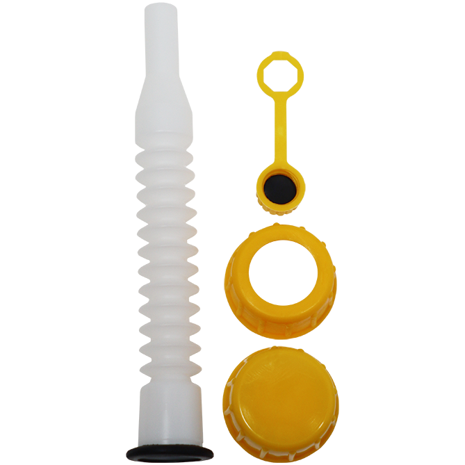 JERRY CAN PLASTIC CAPS & SPOUT - REPLACEMENT CAPS WITH SPOUT | Fowkes Bros