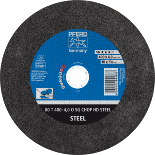 CUT OFF STEEL 400X4.0X25 SG PFERD - SG = HIGH PERFORMANCE | Fowkes Bros