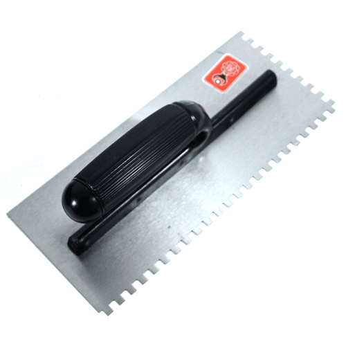 TROWEL TILER 6MM SQUARE NOTCH FB - SERRATED BLADE WITH PLASTIC HANDLE ...