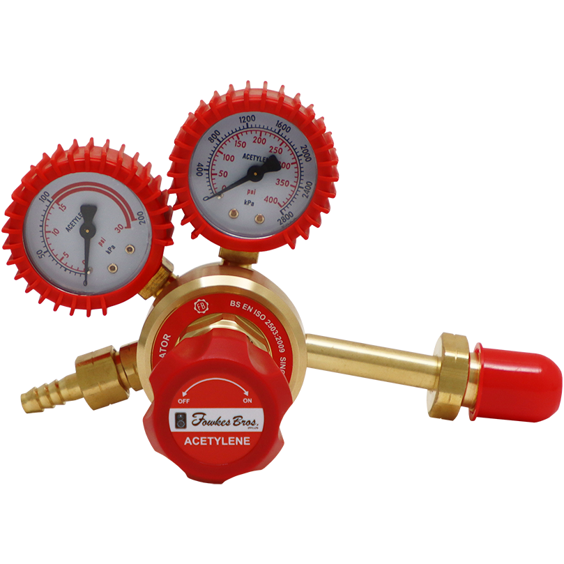 WELD GAS REGULATOR ACETYLENE S/STAGE - SINGLE STAGE (FULLY BRASS ...