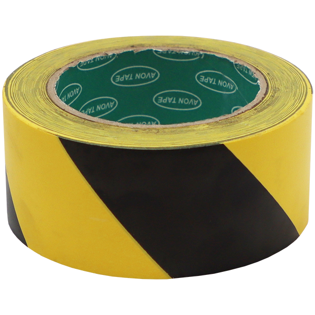 TAPE FLOOR MARKING 50MMX33M YELL/BLACK - 160 MIC PVC TAPE - NATURAL ...