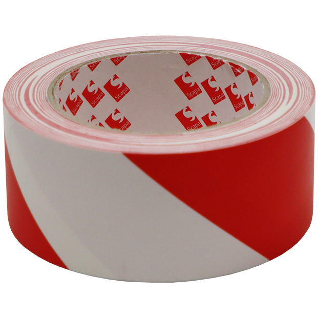 TAPE FLOOR MARKING 50MMX33M RED/WHITE - 160 MIC PVC TAPE - NATURAL ...