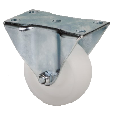 CAST NYL WHITE 125X45 FIXED - PLATE 115X100 MAX LOAD 300KG | Fowkes Bros
