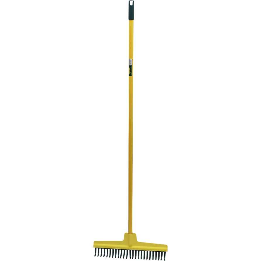 RAKE RUBBER 25T STEEL SHAFT LAS - 1200MM STEEL SHAFT (YELLOW) | Fowkes Bros