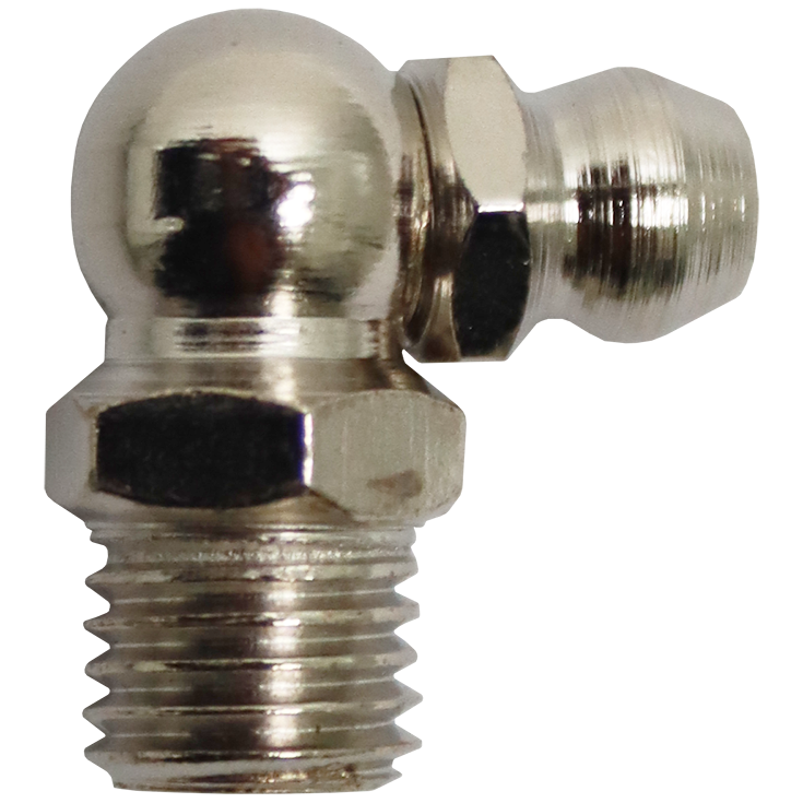 GREASE NIPPLE BSP 1/8" 90° - IMPERIAL THREAD - DIN 71412C | Fowkes Bros
