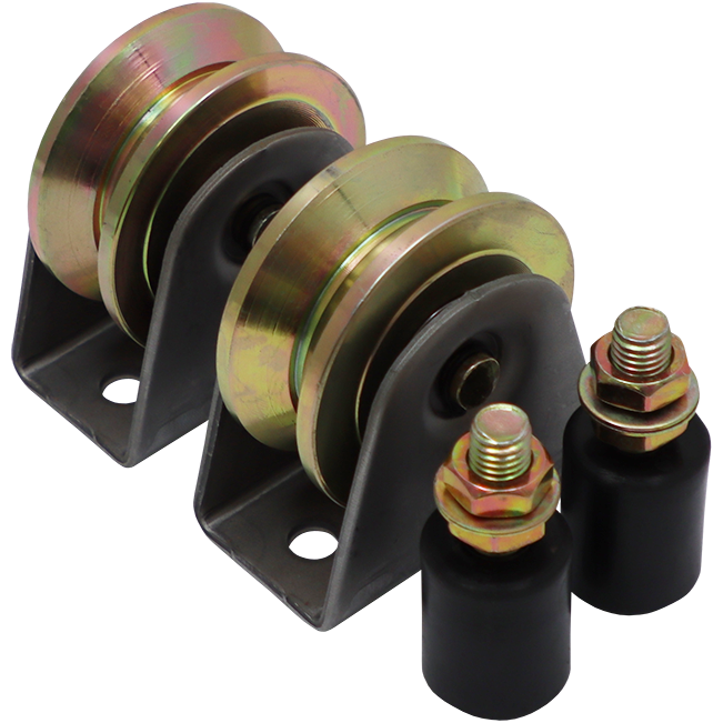 CASTOR WHEEL GATE KIT 60MM Y/P - ROLLER WHEEL & FRAME FOR GATES ...