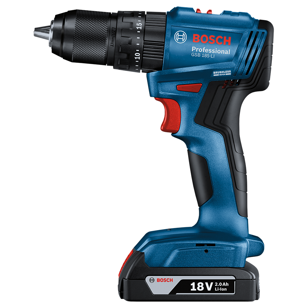 DRILL CORDLESS 13MM 18V BL BOS KIT - 1X2.0AH BATTERY & CHARGER ...