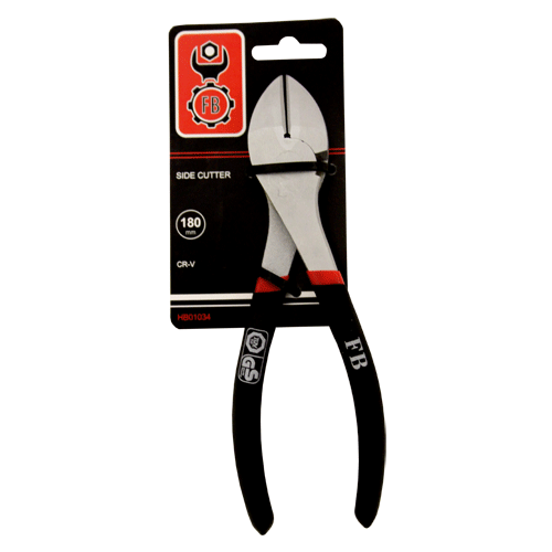 PLIER SIDE CUTTER 180MM H/D FB - RED/BLACK GRIP (CR-V) - HEAVY DUTY ...