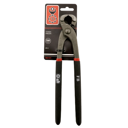 PLIER CONCRETE NIPPER 250MM FB - BLACK/RED HANDLE | Fowkes Bros