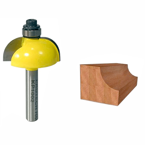 ROUTER BIT COVE 1 1/8" X 1/2" - 1/4" SHANK - 3/8" RADIUS (TCT) | Fowkes ...