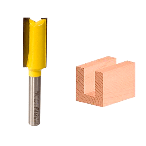 ROUTER BIT STRAIGHT 12 X 25MM - 1/4" SHANK (TCT) | Fowkes Bros
