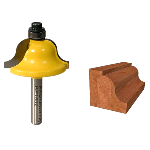 ROUTER BIT ROMAN OGEE 1 3/8" - 1/4" SHANK - 1/4" RADIUS (TCT) | Fowkes Bros