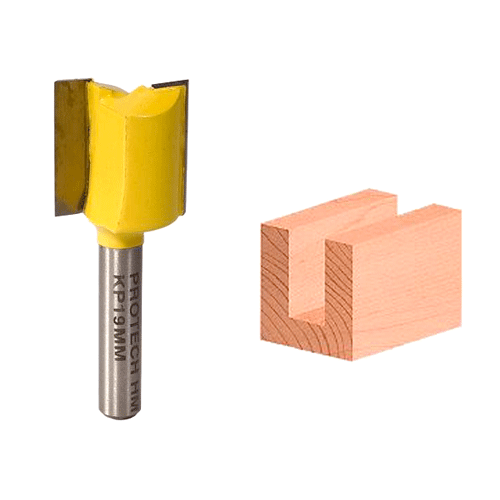 ROUTER BIT STRAIGHT 19 X 20MM - 1/4" SHANK (TCT) | Fowkes Bros
