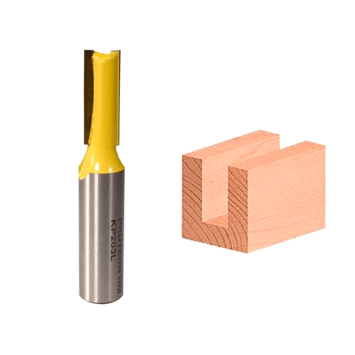 ROUTER BIT STRAIGHT LONG 3/8" X 1" - 1/2" SHANK (TCT) | Fowkes Bros