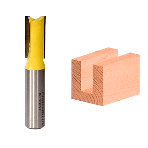 ROUTER BIT STRAIGHT LONG 1/2" X 1" - 1/2" SHANK (TCT) | Fowkes Bros
