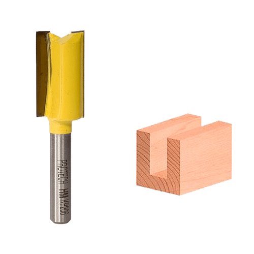 ROUTER BIT STRAIGHT 9/16" X 1" - 1/4" SHANK (TCT) | Fowkes Bros