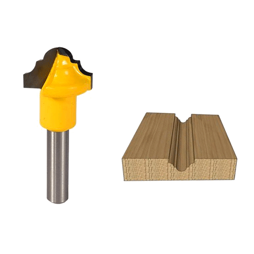 ROUTER BIT CLASSICAL PLUNGE 3/4" - 1/4" SHANK - 5/32" RADIUS (TCT ...
