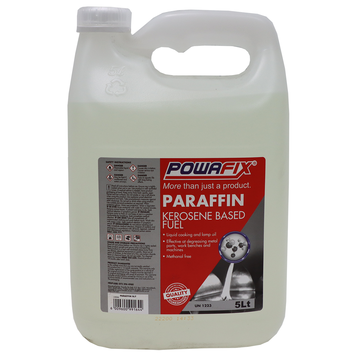 PARAFFIN ILLUMINATING 5L - ILLUMINATING PARAFFIN (LAUREL TYPE) | Fowkes ...