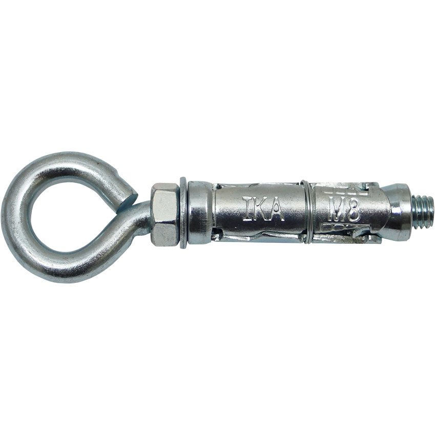 EXP BOLT EYE 8 X 50MM IKA - EXPANSION EYE BOLT Z/P - 14MM HOLE | Fowkes ...