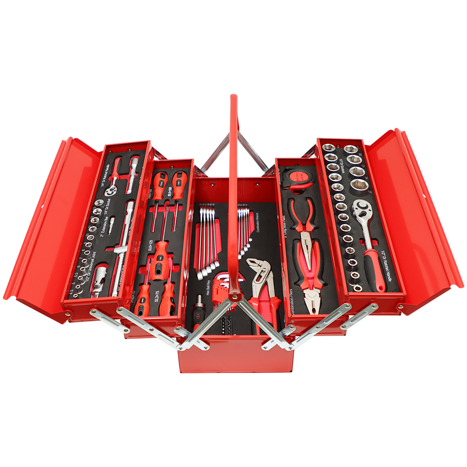 TOOL KIT ASSORT STD 83 PC FB - TOOLBOX- METAL- FOAM INSERTS WITH LABELS ...