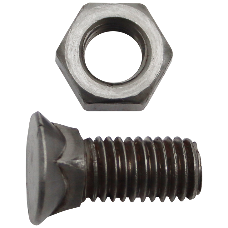 PLOUGH BOLT & NUT 10 X 25MM - 25KG = 954 (CSK SQ BOLT & NUT) | Fowkes Bros