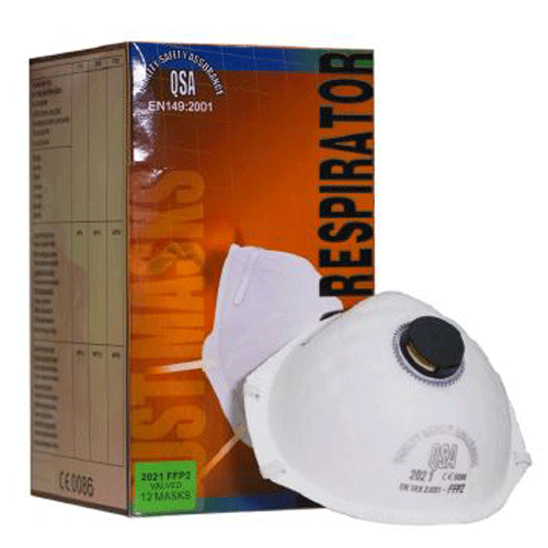 DUST MASK FFP2 VALVED 2021 QSA (12) - PLASTERING, SANDING, NON VOLATILE ...