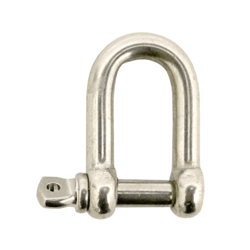 D SHACKLE S/S 316 8MM - STAINLESS STEEL | Fowkes Bros