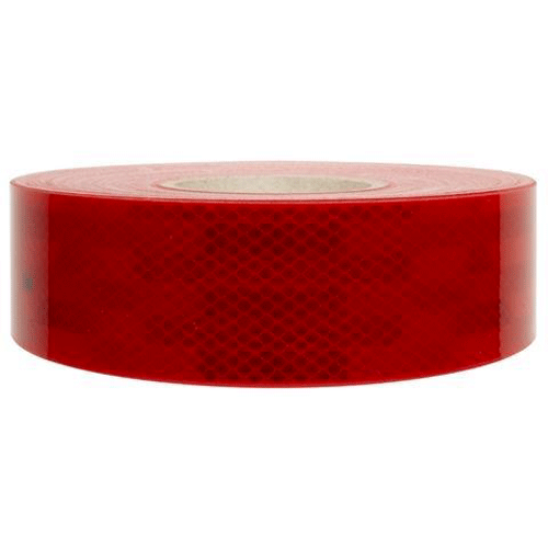 TAPE REFLECTIVE 50MM X 50M RED - 50M ROLL -VEHICLE CONSPICUITY E-MARK ...