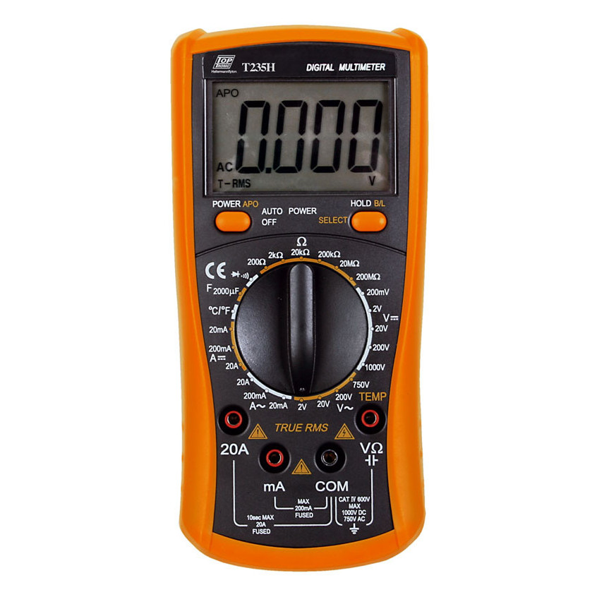 MULTIMETER DIGITAL 750V TOPTRONIC - AC/DC-MAX 20A DC (INC ACCESSORIES ...