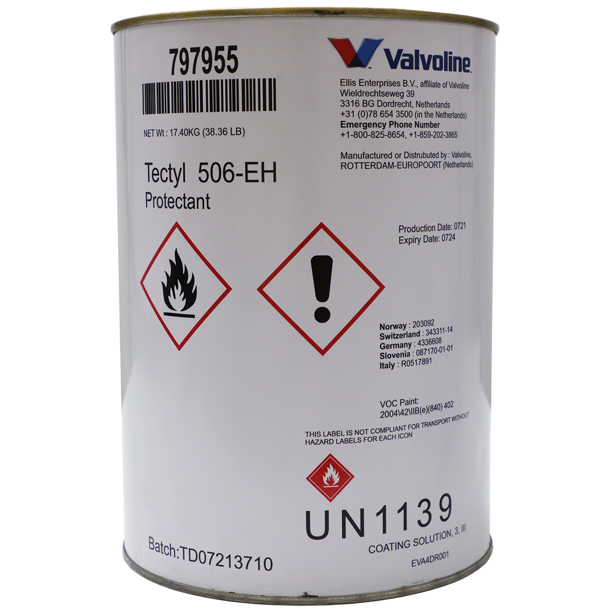 TECTYL MULTI PURPOSE AMBER 506EH 5L - BROWN COLOUR - RUST PREVENTER ...